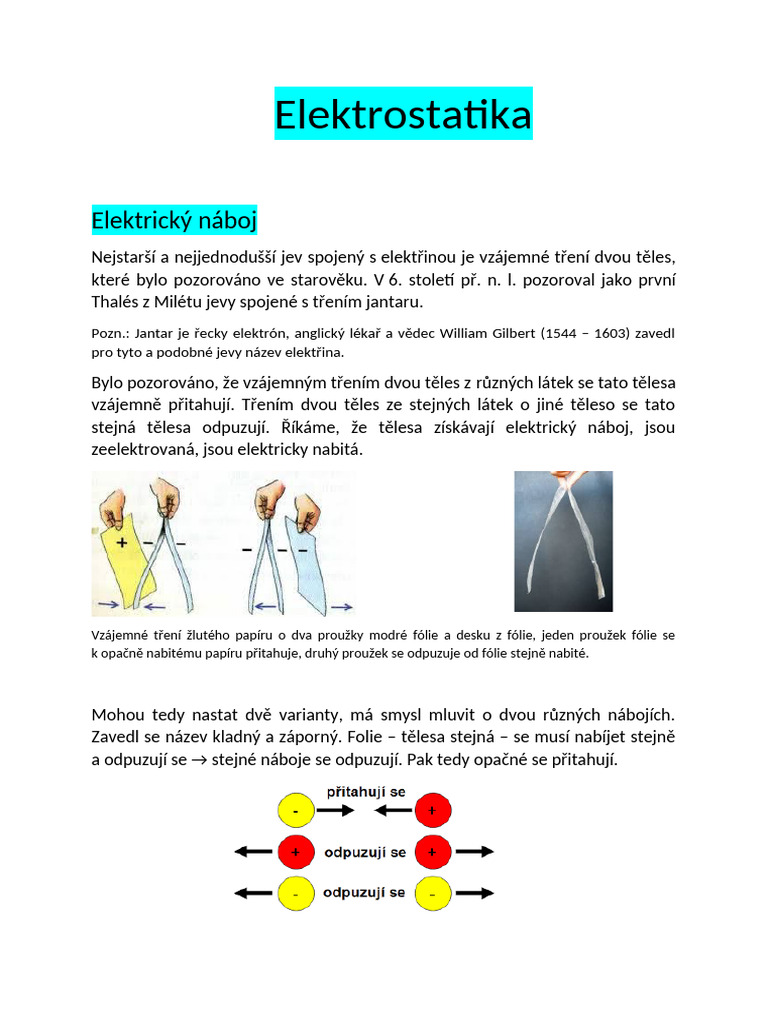Elektrostatika | PDF