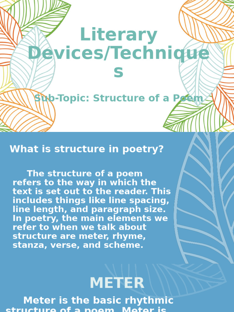 Understanding Poetry's Structure and Techniques | PDF | Metre (Poetry ...
