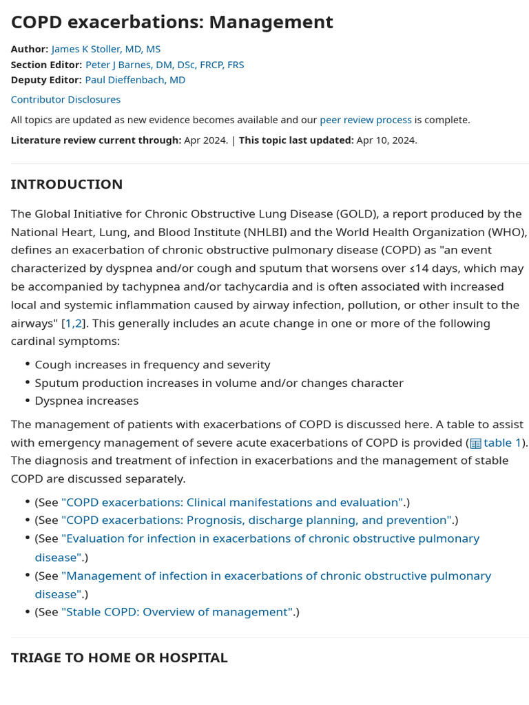COPD Management | PDF