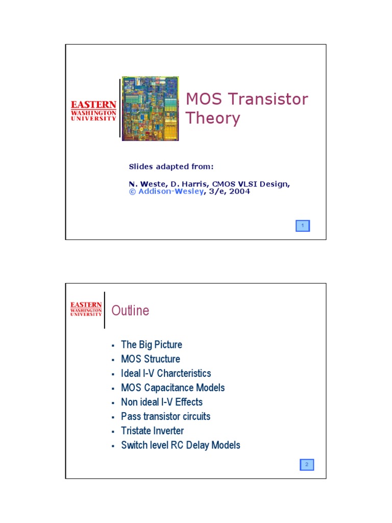 MOS Transistor Theory: Outline | PDF