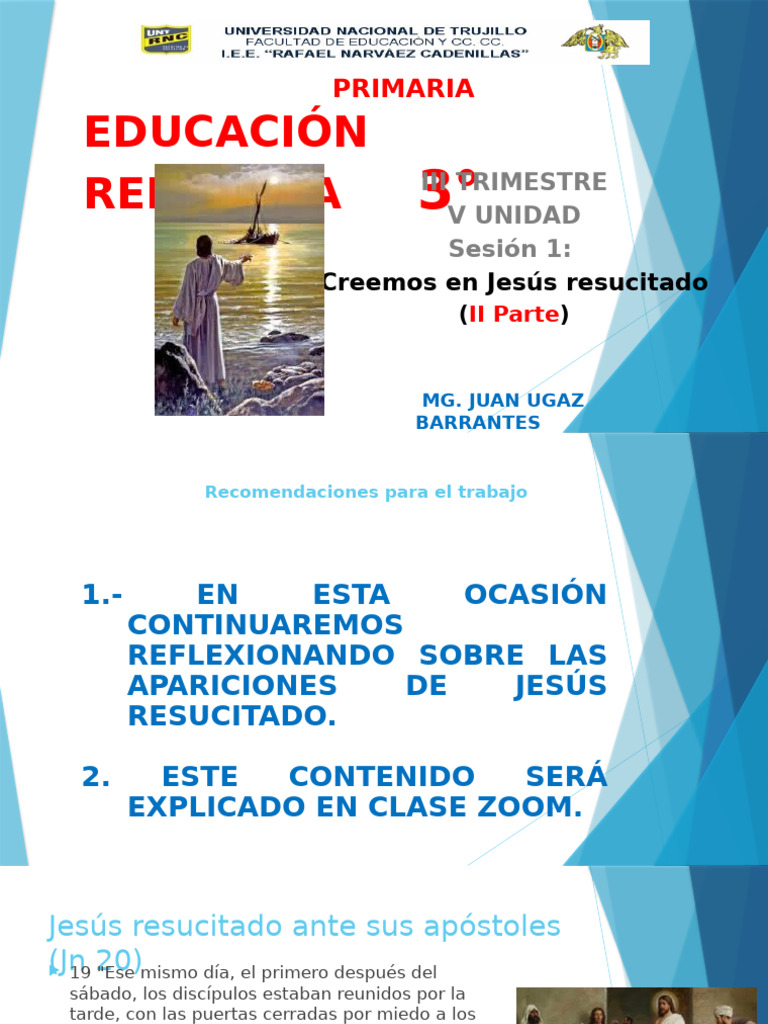 3° Apariciones de Jesús Resucitado II Parte | PDF