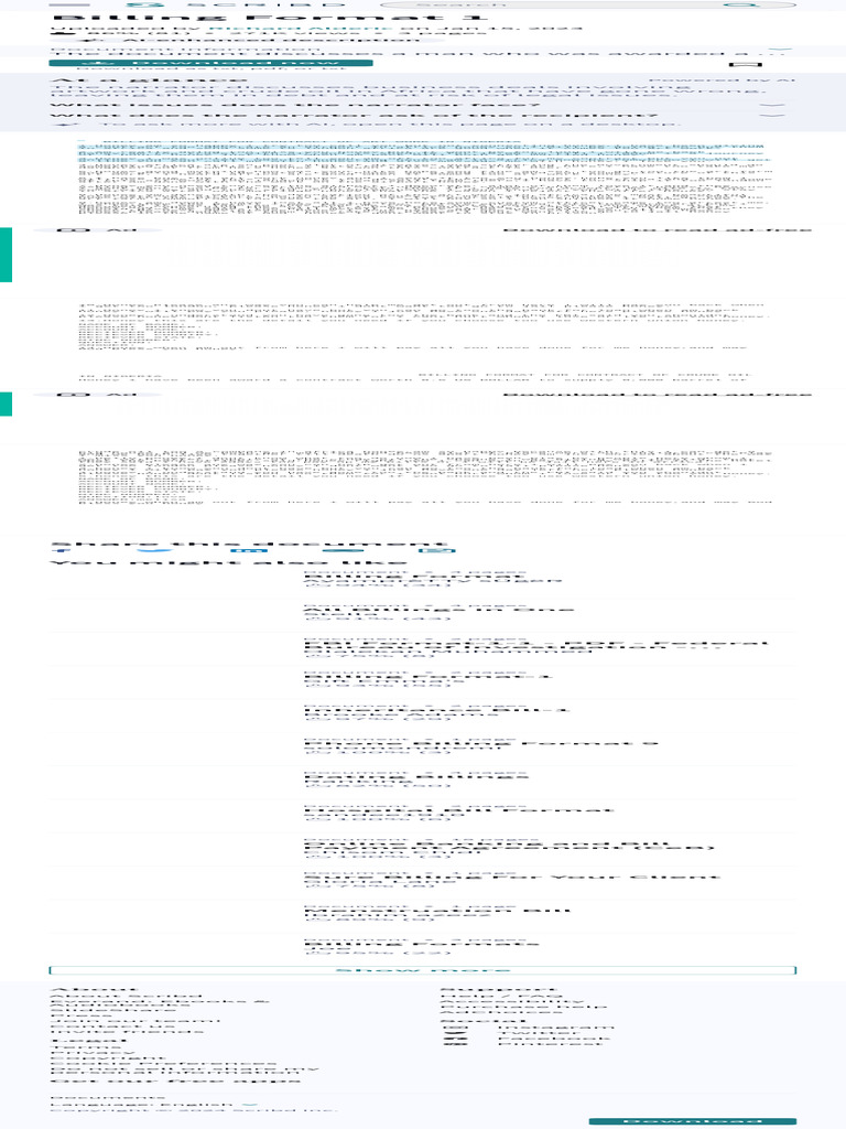 Billing Format 1 PDF | PDF
