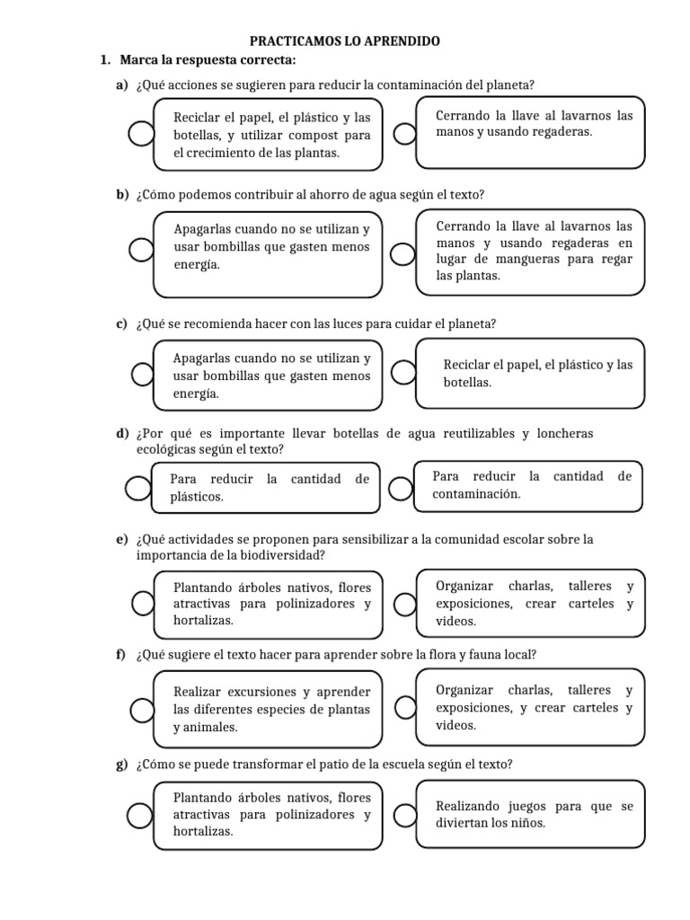 Practicamos Lo Aprendido | PDF