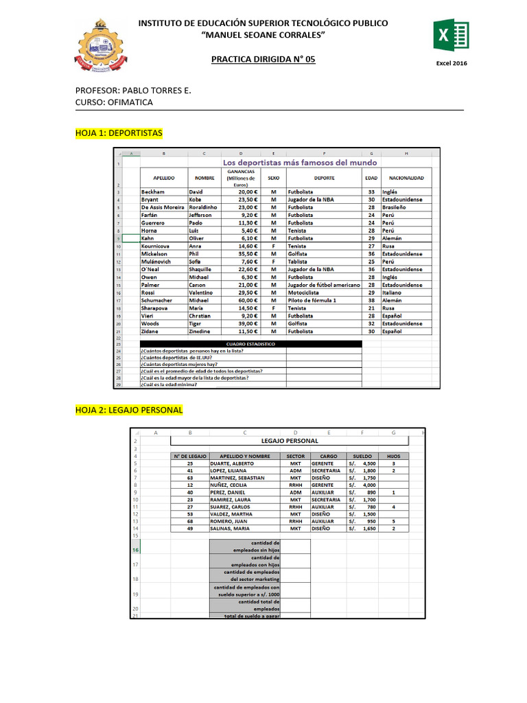 Practica Dirigida 05 | PDF