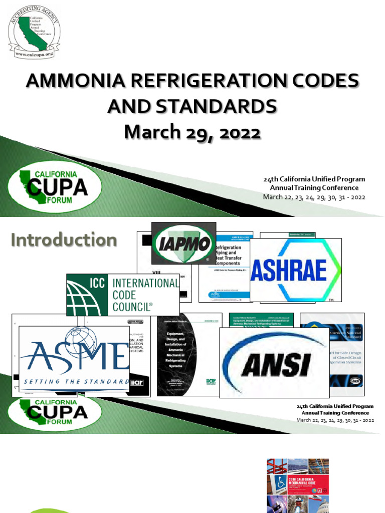 3758 7491 A 3 29 Ammonia Refrigeration Codes and Standards Thomas | PDF