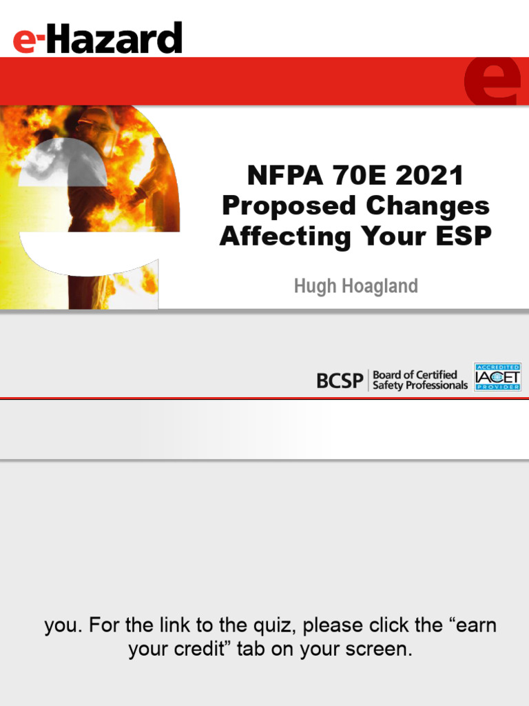 NFPA 70E 2021 Proposed Changes Affecting Your ESP | PDF | Personal ...