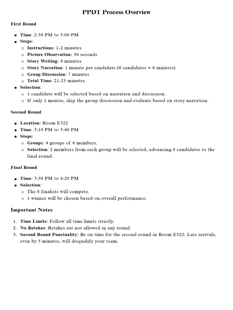 PPDT Process Overview | PDF