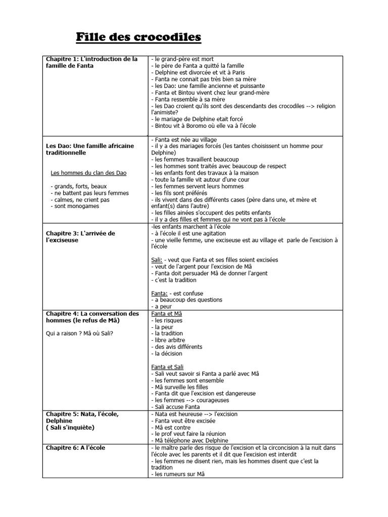 Fille Des Crocodiles | PDF