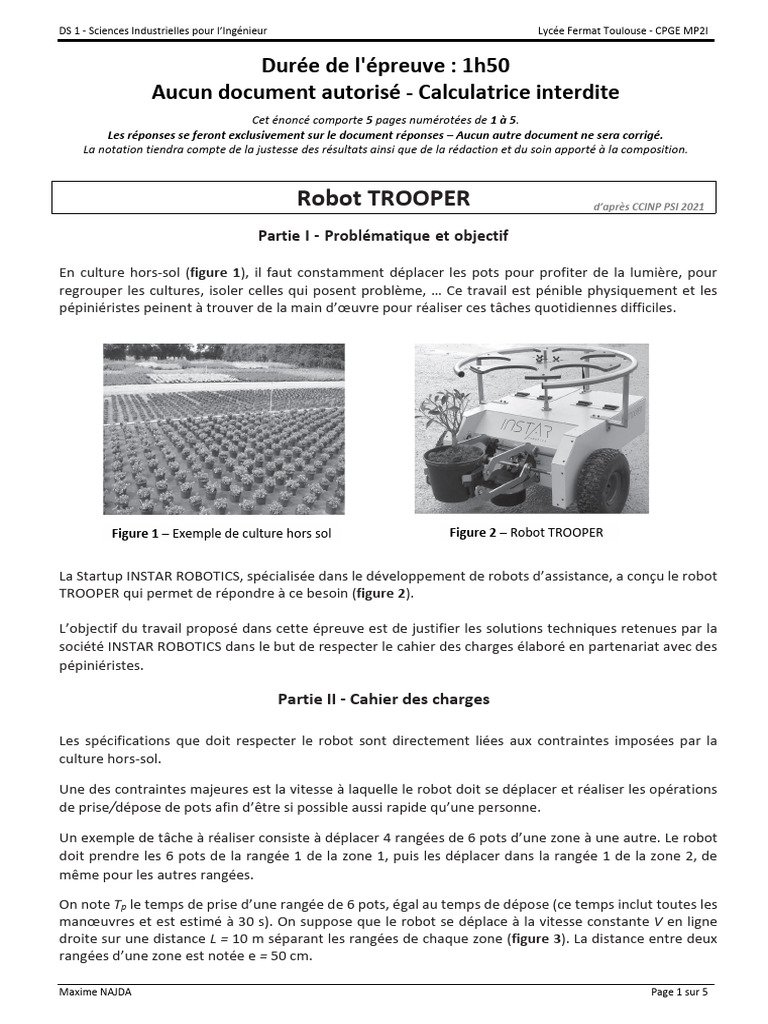 DS1 Sujet | PDF