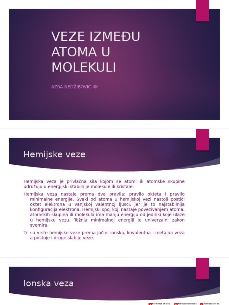 Veze Između Atoma U Molekuli | PDF