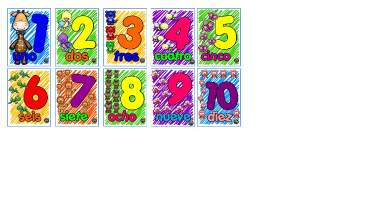 Numeros Del 1 Al 10 Con Objetos | PDF