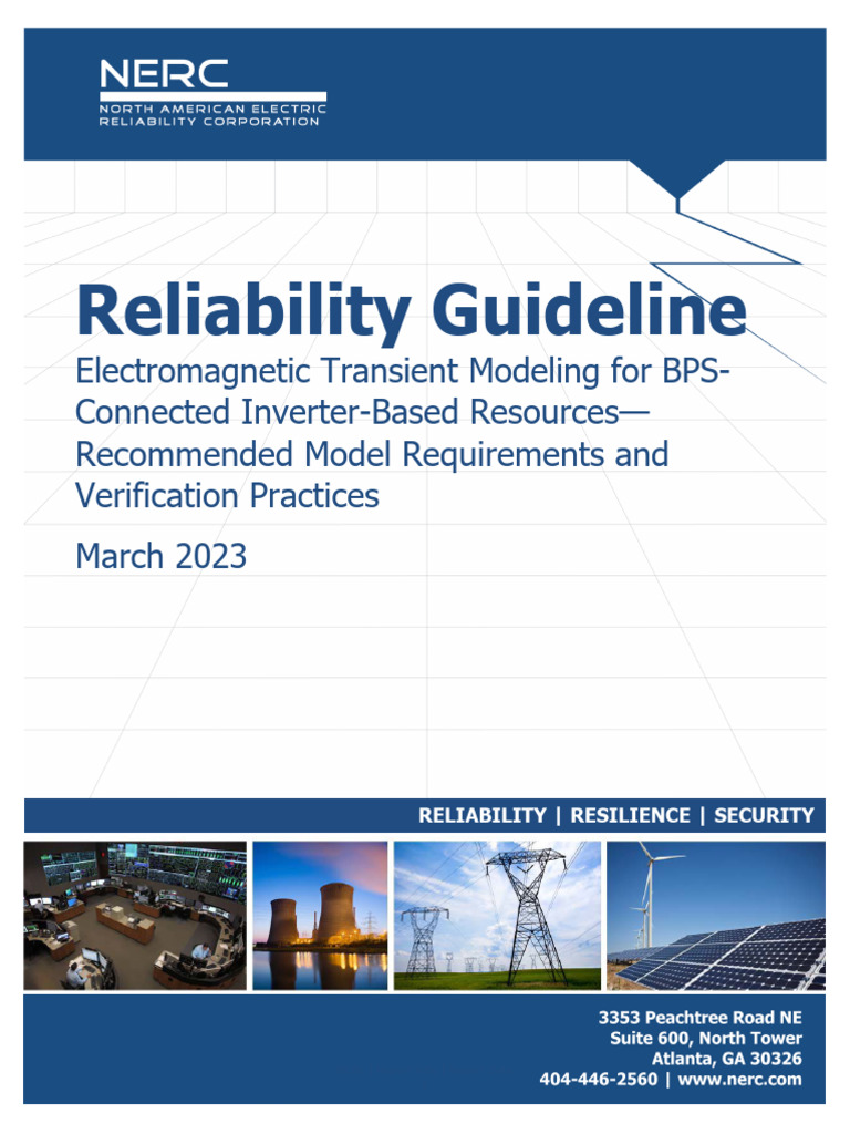 NERC Reliability Guideline-EMT Modeling and Simulations | PDF