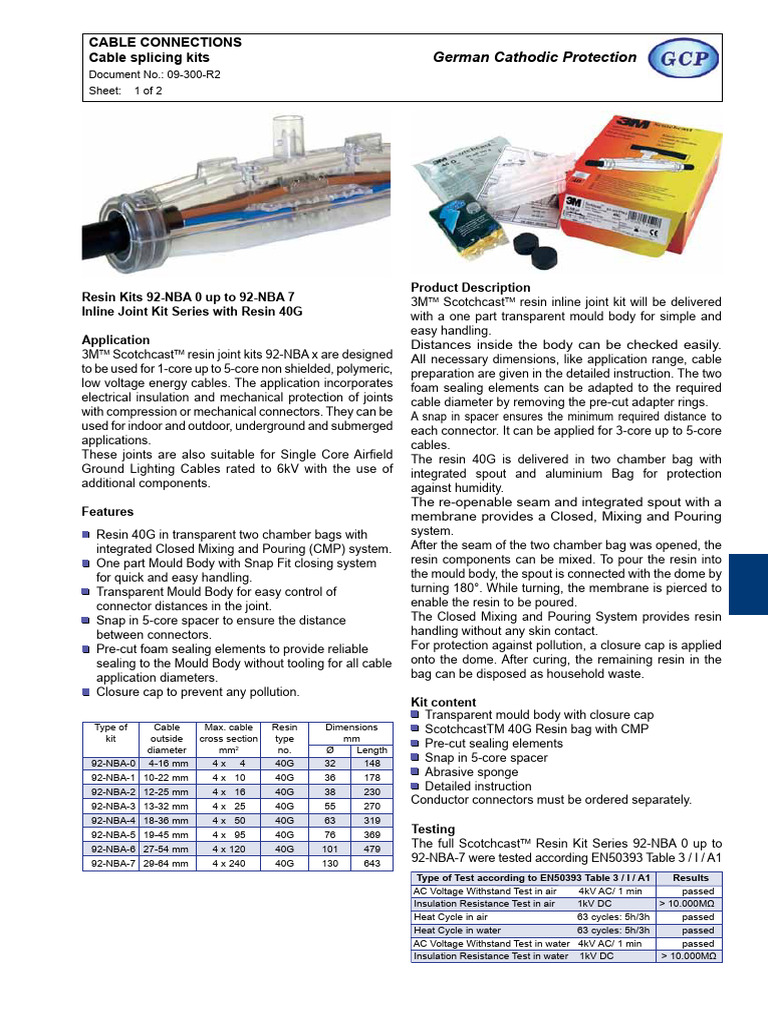 09-300-R2 Cable Splicing Kits | PDF