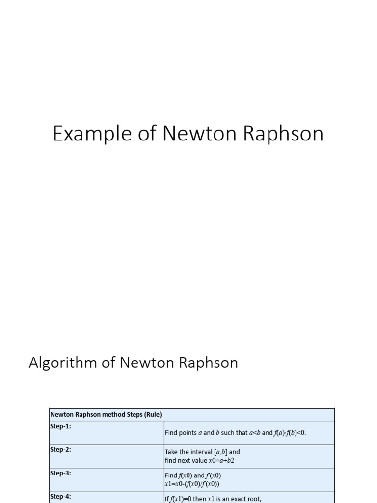 Example of Newton Raphson and Secant | PDF