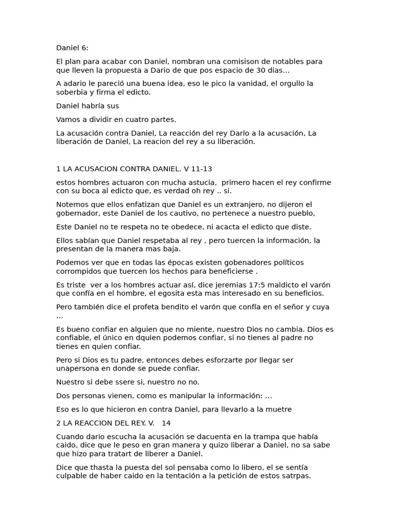 Daniel 6 | PDF