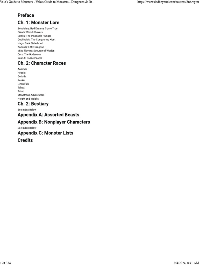 Volo's Guide To Monsters | PDF