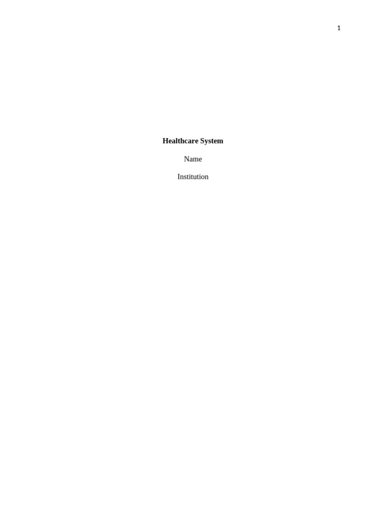 Healthcare System Completed | PDF