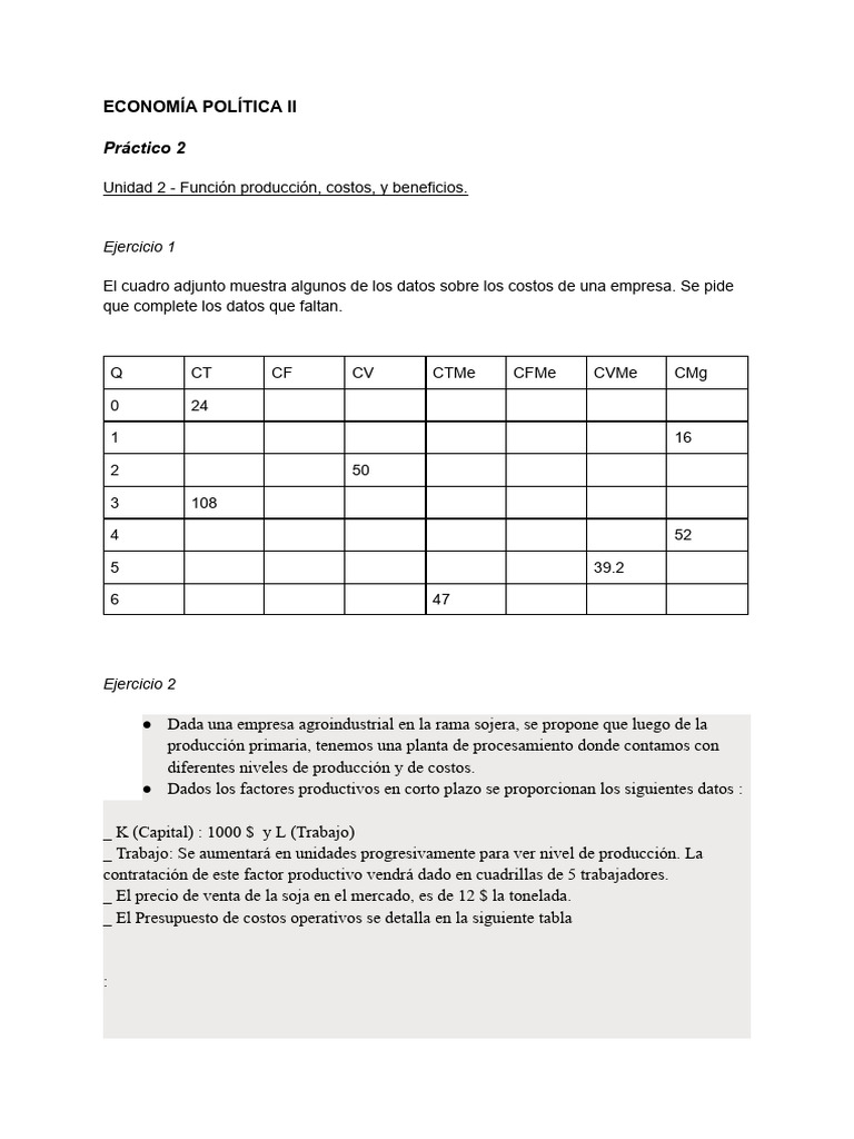 Práctico 2 _ Economía II | PDF