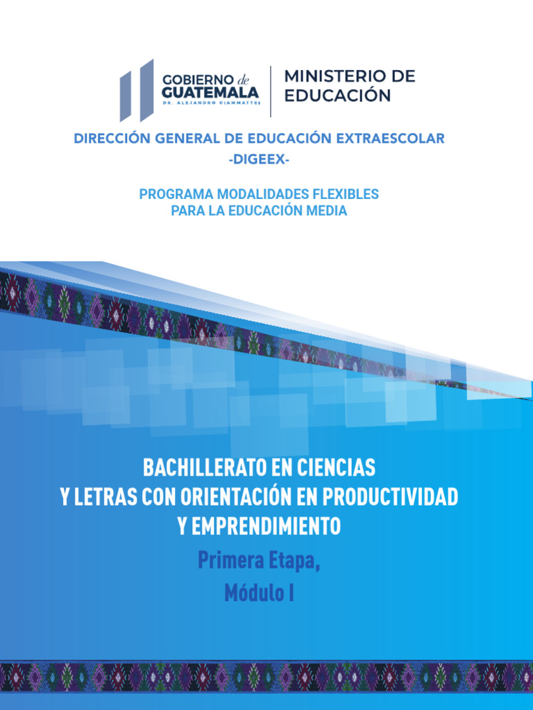 1ra Etapa Modulo I-Bachillerato Digeex | PDF
