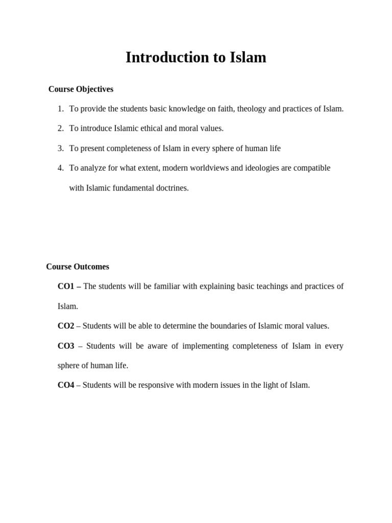 Introduction To Islam | PDF