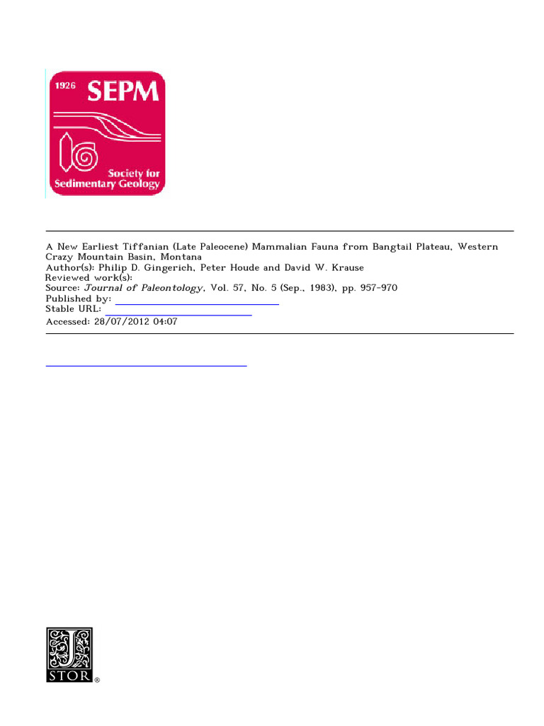 SEPM Society For Sedimentary Geology | PDF
