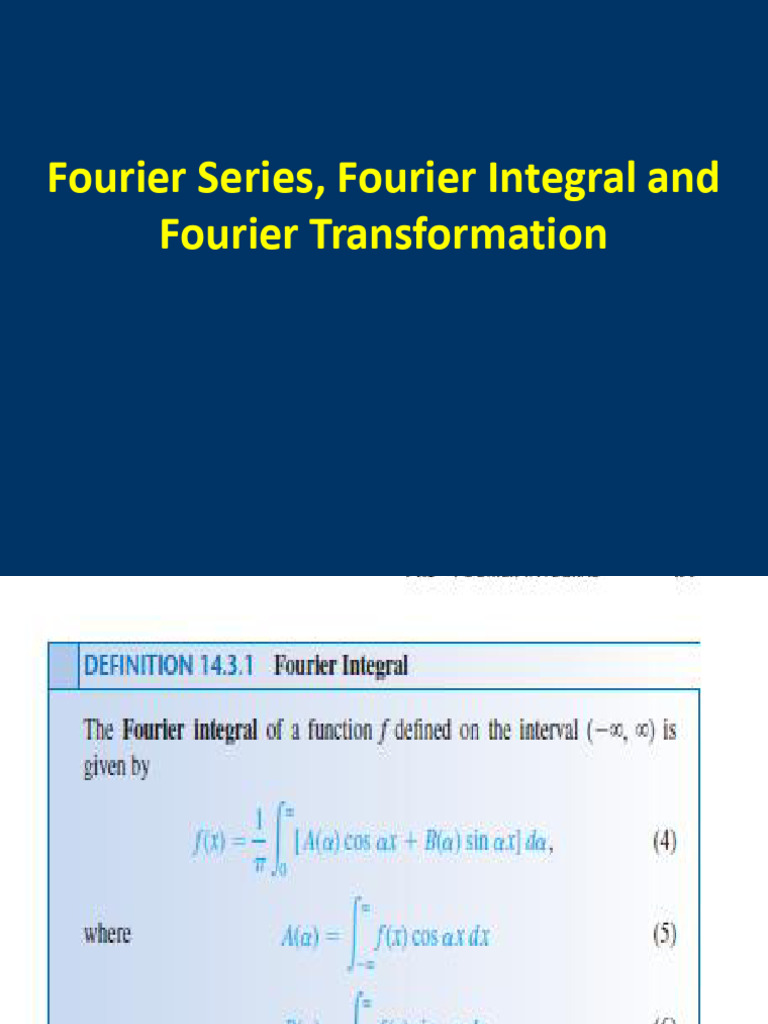 20) Fourier Integral | PDF