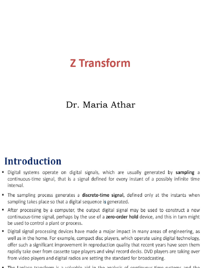30) Z Transform | PDF
