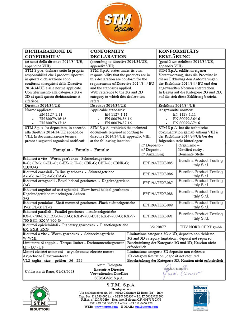 0.8 Atex - STM - 2023 | PDF | Kinematics | Manufactured Goods