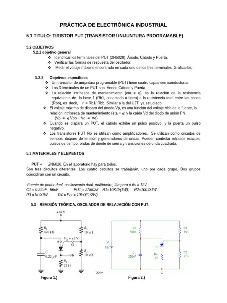 Práctic PUT Electr Indus Abril 2023 | PDF