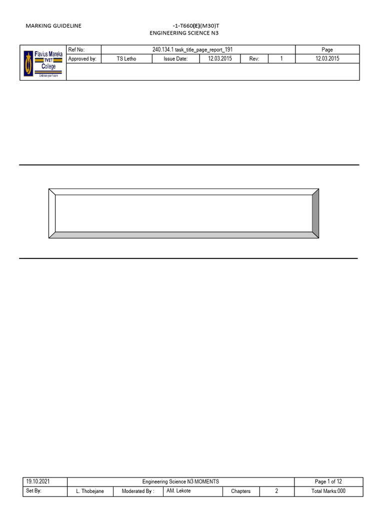 Engineering Science n3 Assignment 2 Solution (Moments) 20 Apr 2020 | PDF