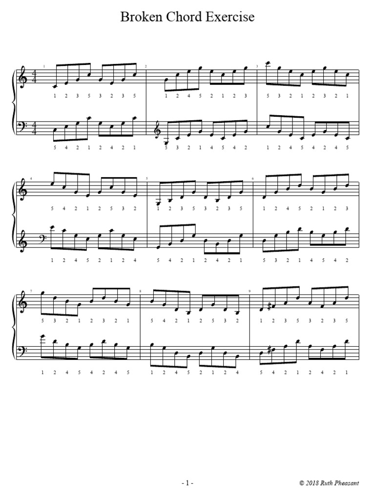 Broken Chord Exercise Cycle of Fifths | PDF