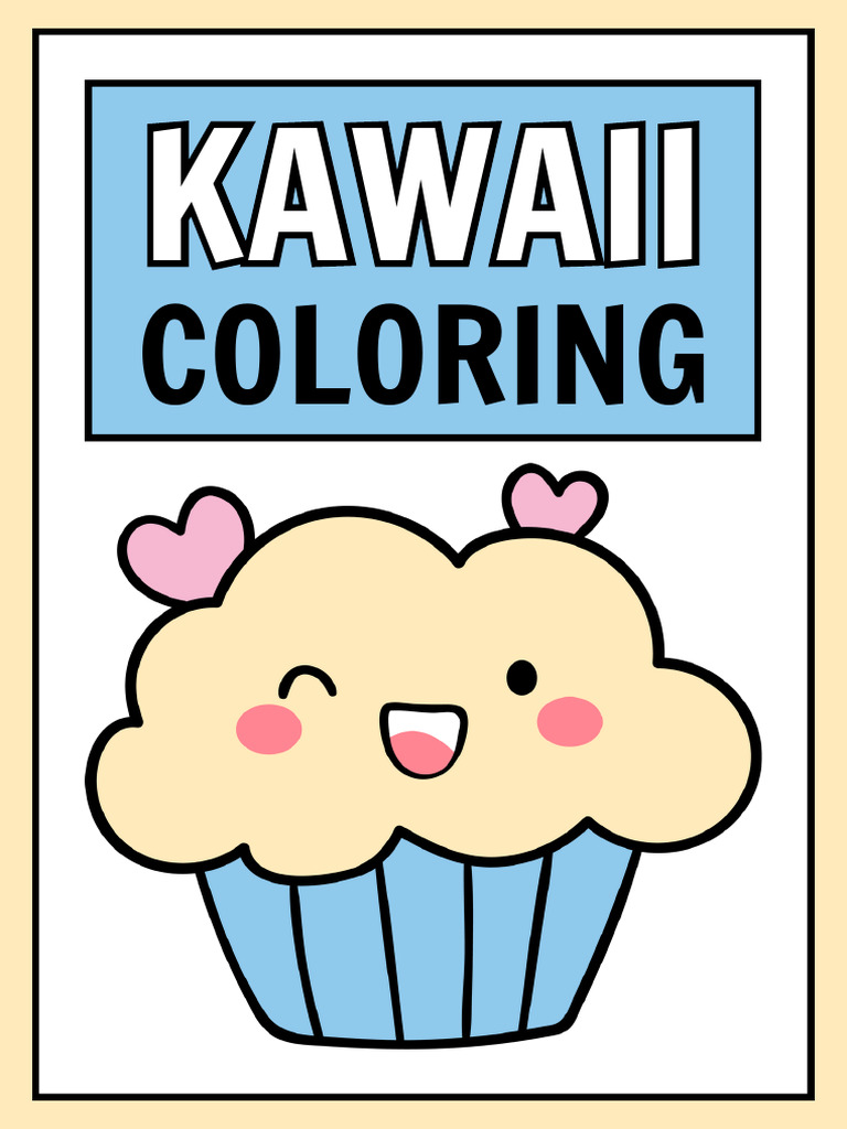 Kawaii Food Coloring Worksheets in Colorful Illustrative Style | PDF