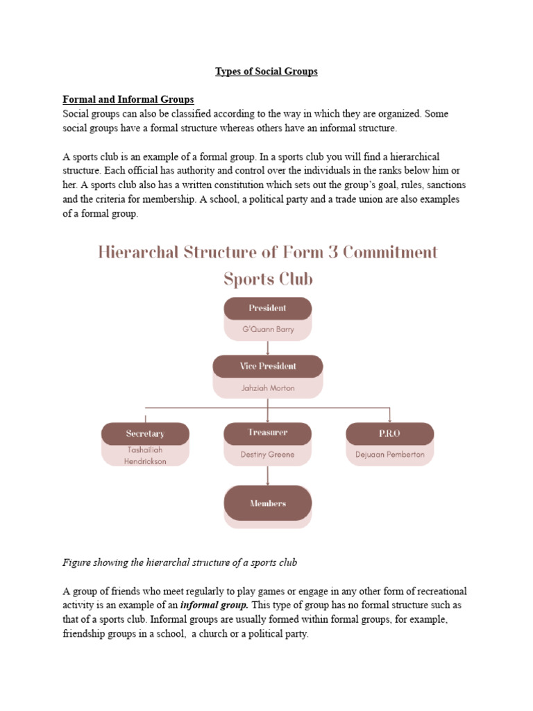 Types of Social Groups | PDF