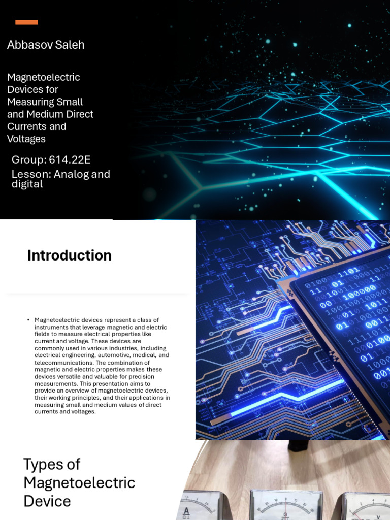 Magnetoelectric Devices For Measuring Small and Medium Direct | PDF