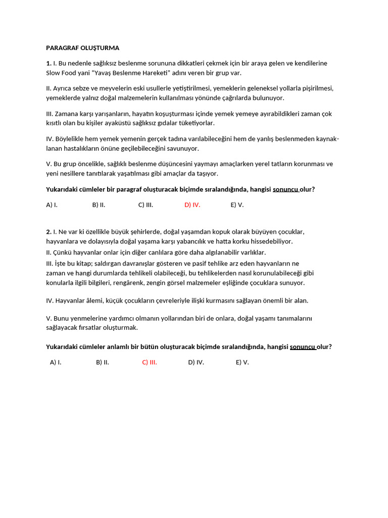 2. Paragraf Oluşturma | PDF