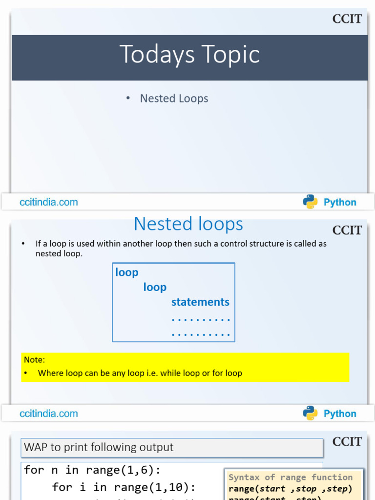 9.nested Loops | PDF