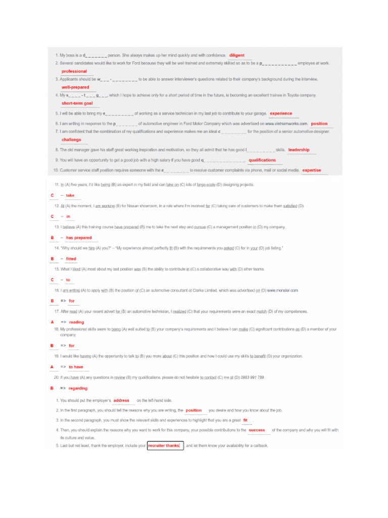 Answer Unit Test 4 | PDF
