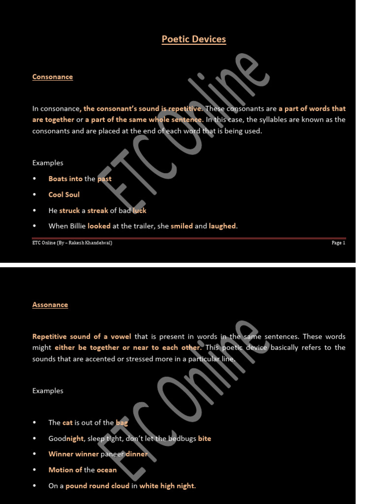 Poetic Devices | PDF