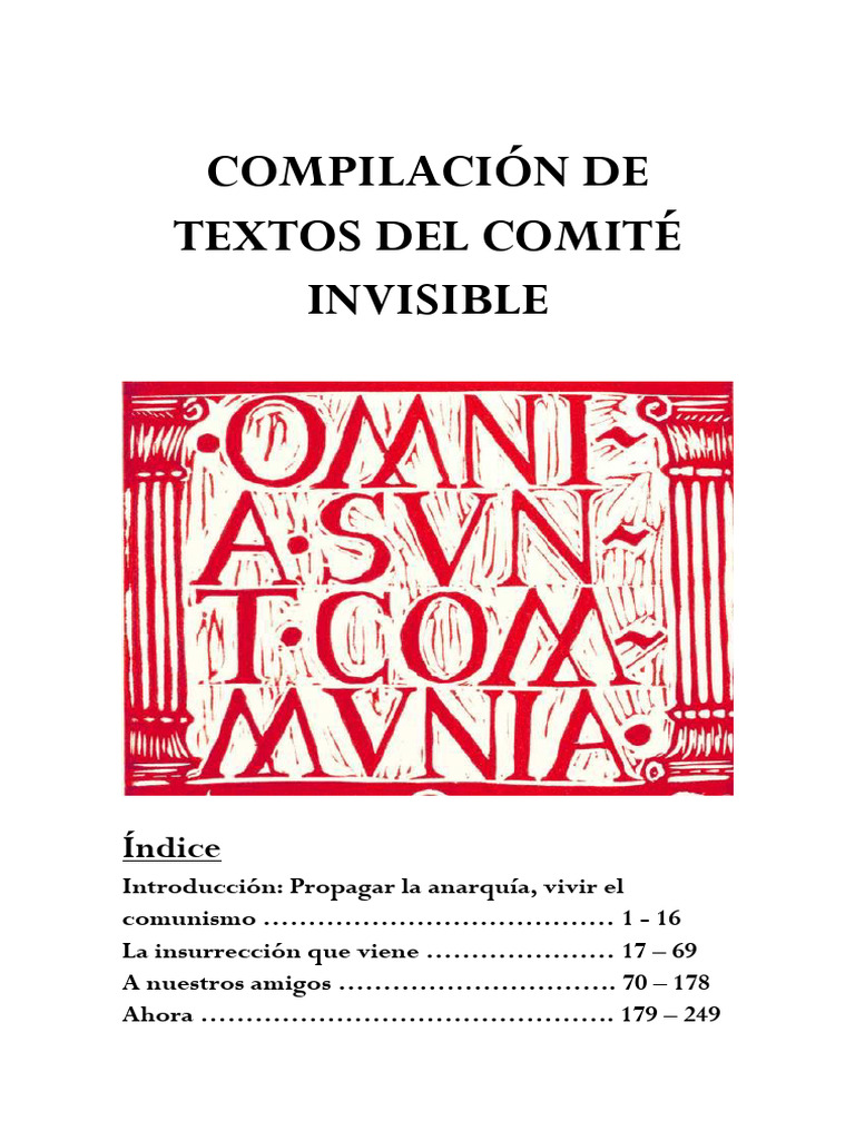 Compilación Textos Comité Invisible | PDF | Anarquismo | Historia