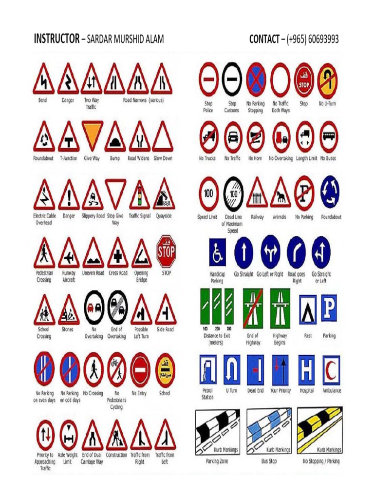 Traffic Signs Kuwait - Dad | PDF | Science & Mathematics | Technology ...