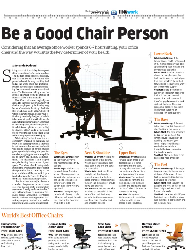 Sitting Posture | PDF | Chair | Neck