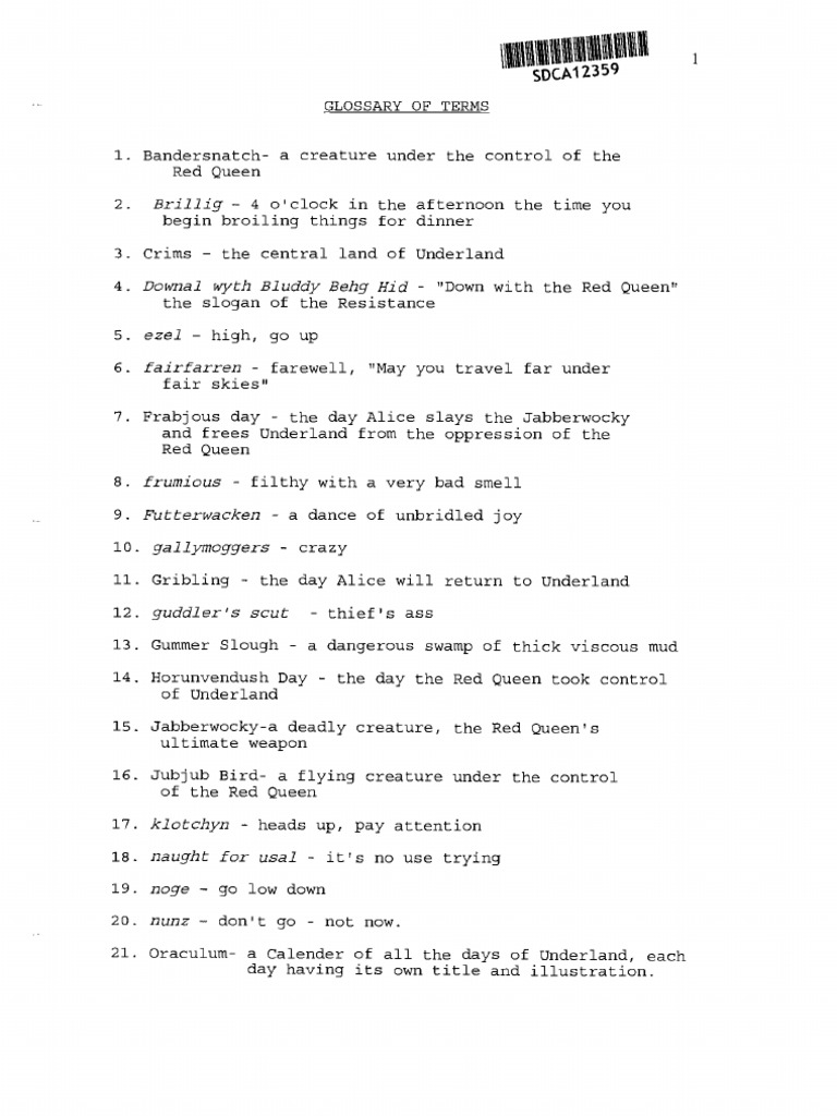 Alice in Wonderland 2010 Script Overview | PDF