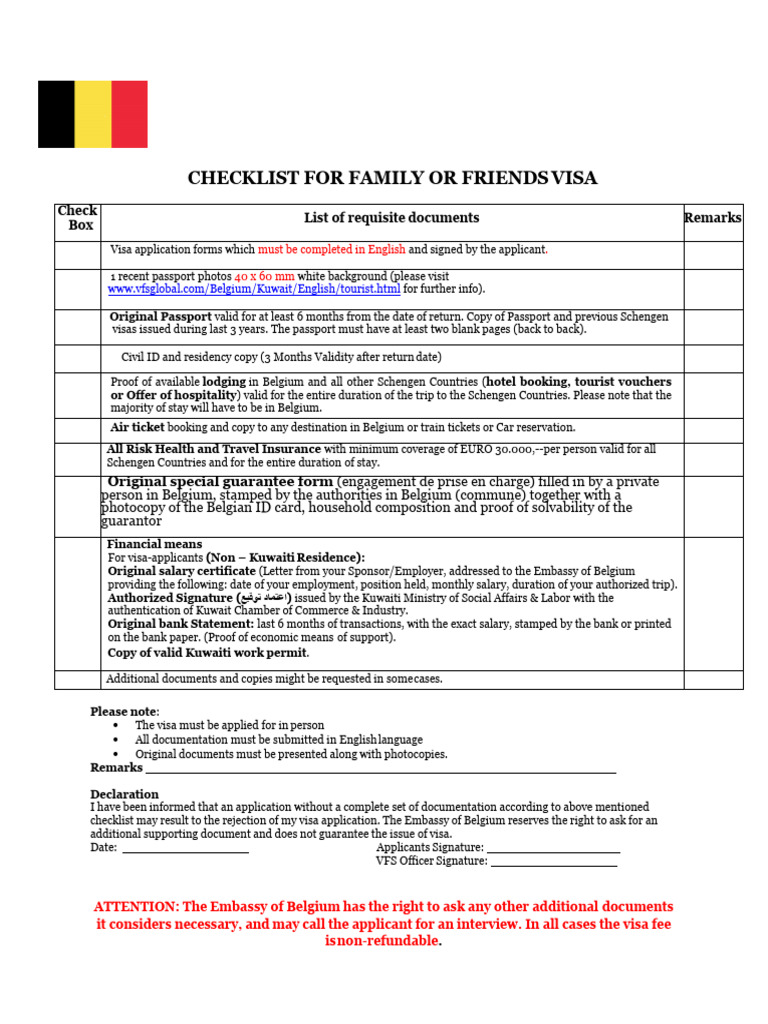 Family and Friend Visa Checklist | PDF | Travel Visa | Passport