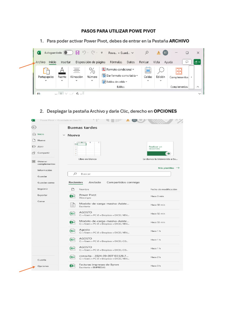 Pasos para Activar POWE PIVOT | PDF | Crecimiento personal y profesional | Negocios