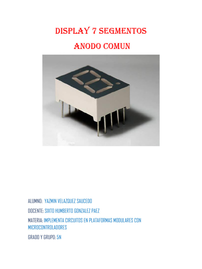 Display 7 Segmentos Ac | PDF