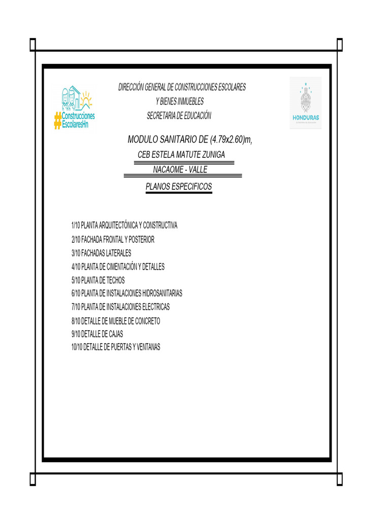 Modulo Sanitario 4.79x2.60 m | PDF | Materiales | Construyendo tecnología