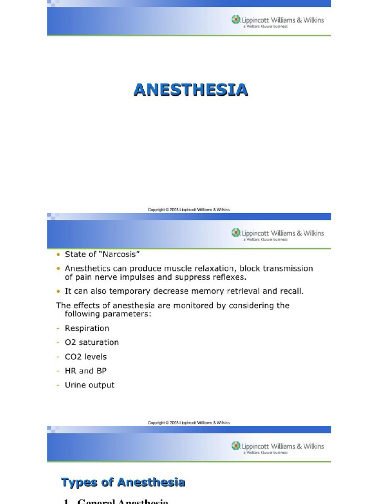 Anesthesia | PDF