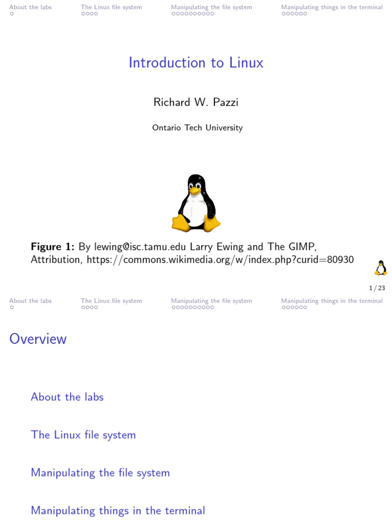 INFR2670 Lab1 Introduction To Linux | PDF | Computer File | Computers