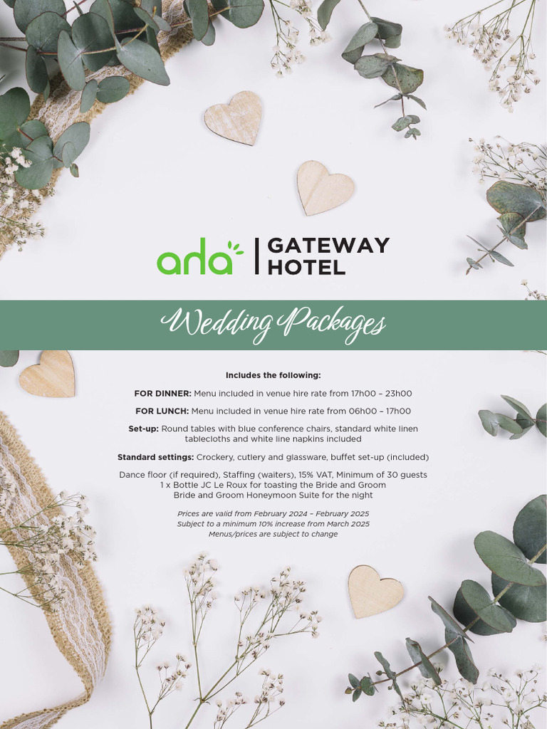 Aha Gateway-Hotel Wedding-Brochure March-2024 | PDF | Curry | Salad