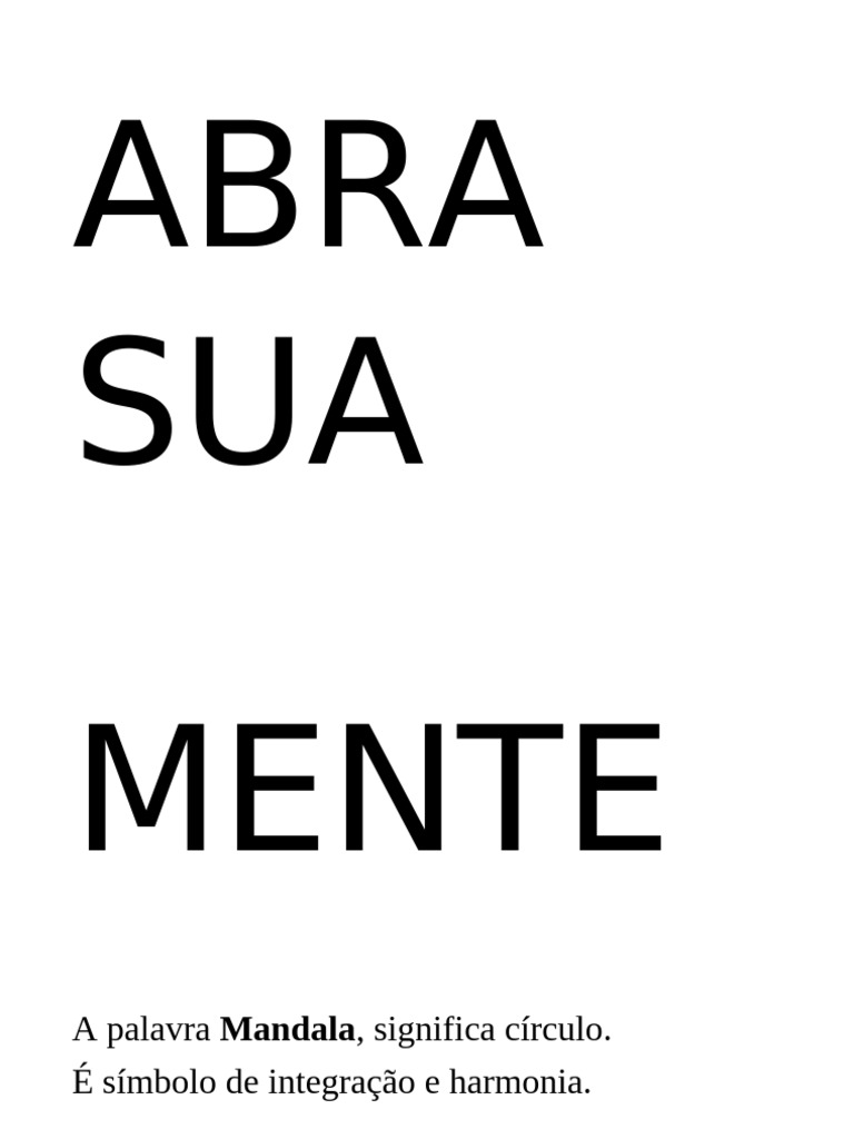 Abra Sua Mente | PDF